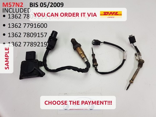 DPF SENSORS SET/KIT E60 M57N2 7809153 7795174 7791600 7809157 7789219 ...