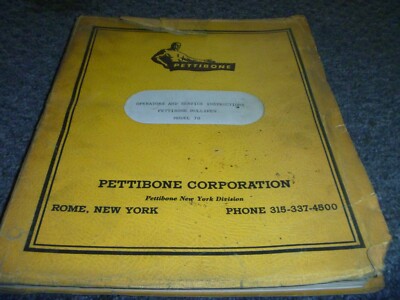 Pettibone 70 Mulliken Multihoe Owner Operator & Shop Service Repair ...