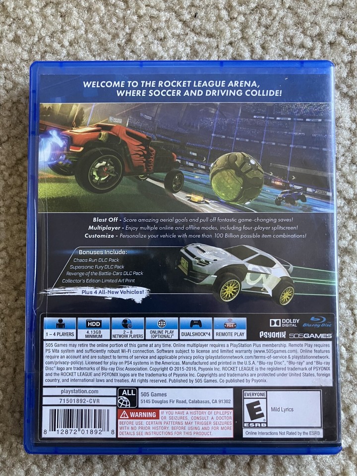 Rocket League Collectors Edition PS4 812872018928 | eBay