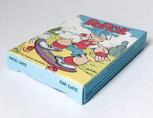 Vintage 1990 World’s POPEYE Candy Cigarettes Box SKATE 2.5” container ...