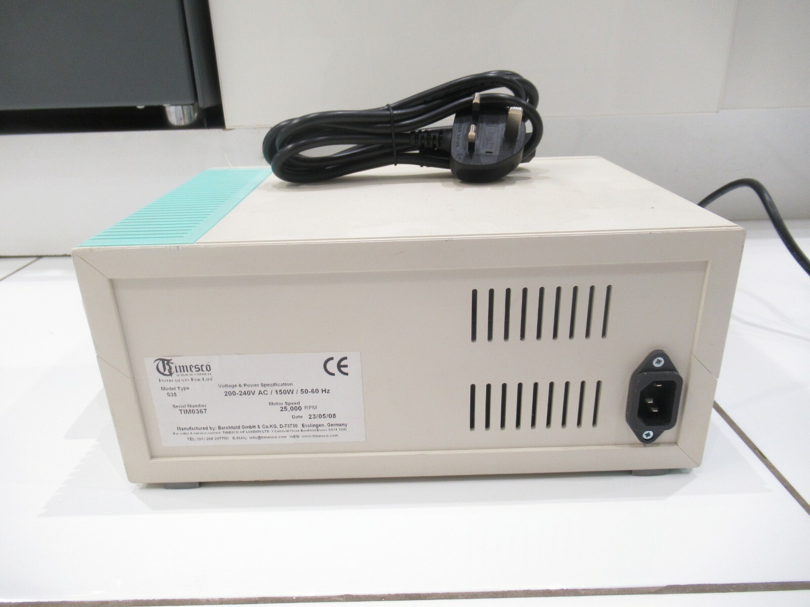 BERCHTOLD S35 CHIROPODY PODIATRY DUST DRILL EXTRACTION SUCTION NAIL ...