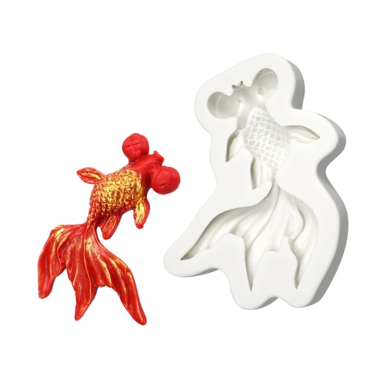 Cute Carp Fish Silicone Mold Fondant Chocolate Mold DIY Cake Decorating ...