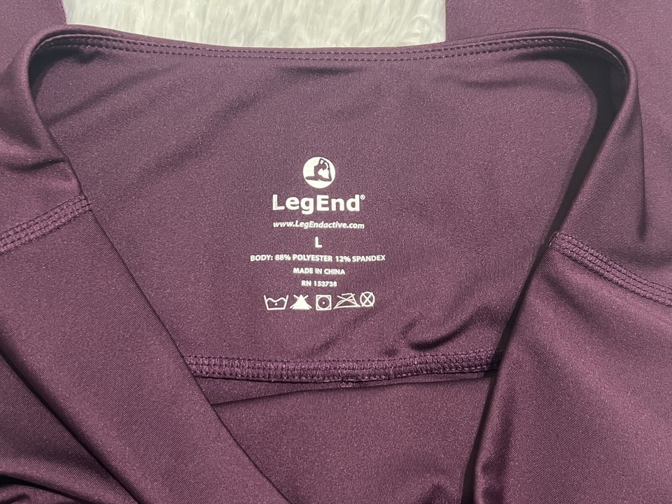 Legend Purple Plum Activewear Capri Leggings Womens Large | eBay