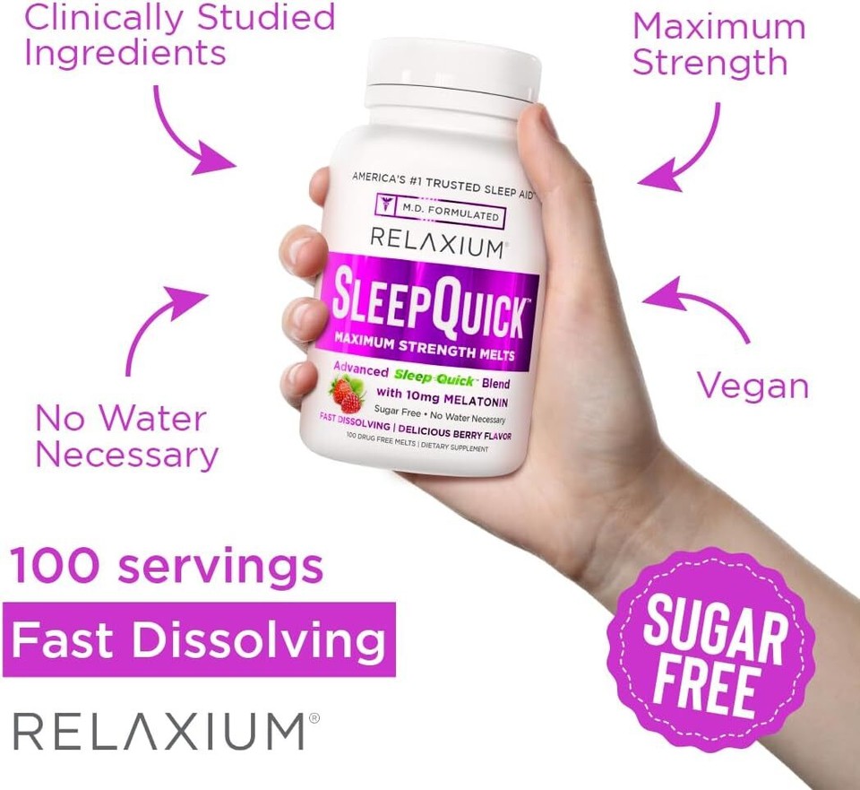 Relaxium Sleep Quick 100 Drug Free Melts - Better Sleep - Exp 5/2025 | eBay