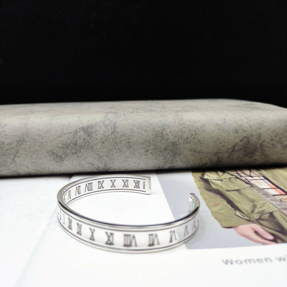 B32 Bangle Bracelet Roman Numbers Digits 925 Sterling Silver | eBay