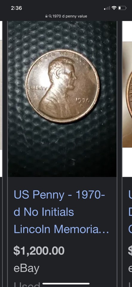 1970 D Lincoln memorial Penny Coin Error Floating Roof 1C U.S. Coins | eBay
