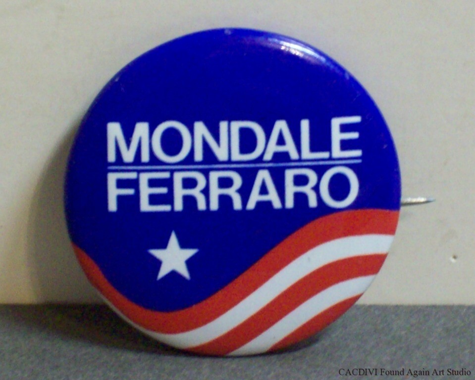 Vintage 1984 Mondale Ferraro Campaign Button Local 772 Presidential ...