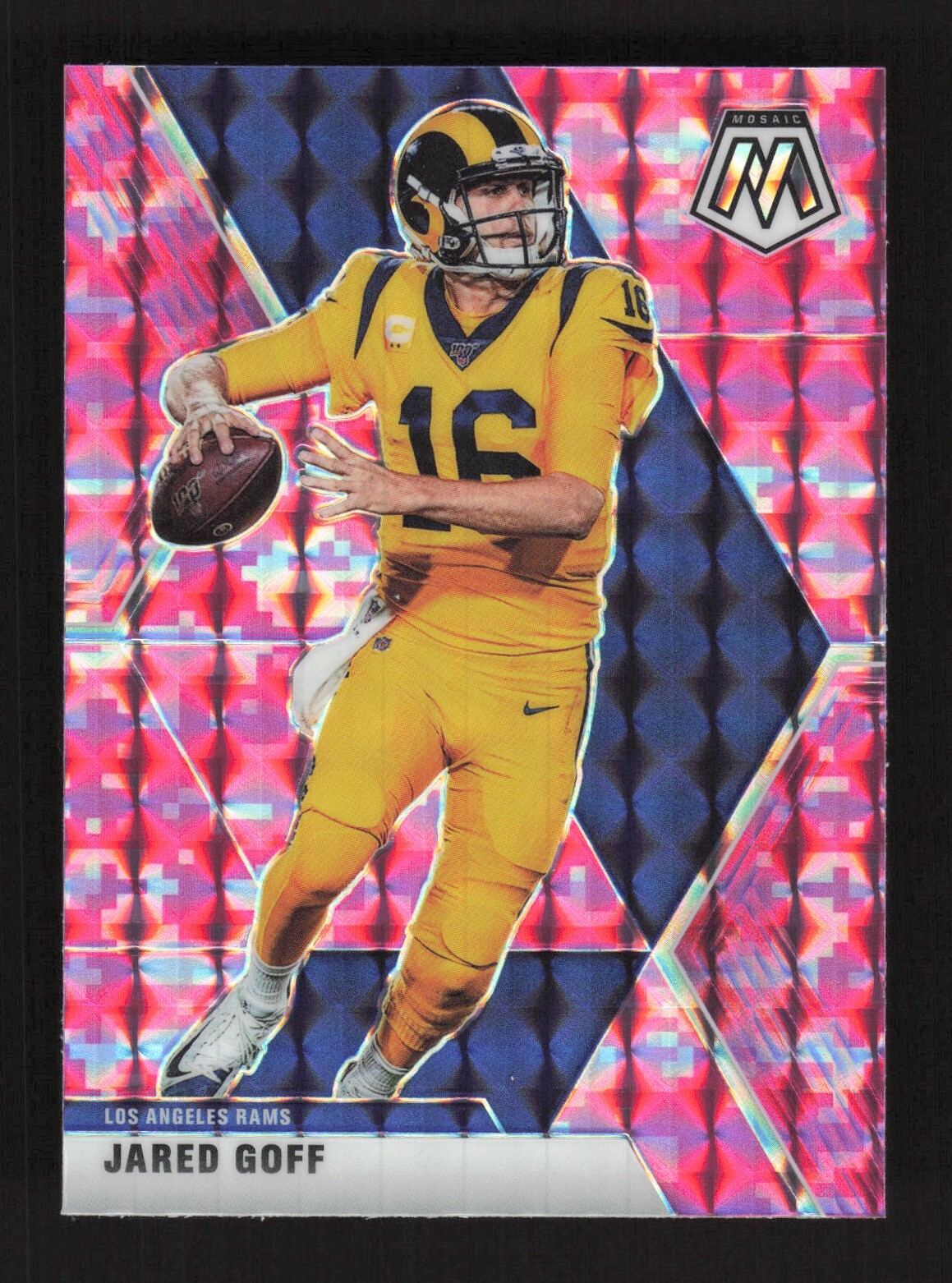 2020 Panini Mosaic Pink Camo Prizm Jared Goff #117 Los Angeles Rams | eBay