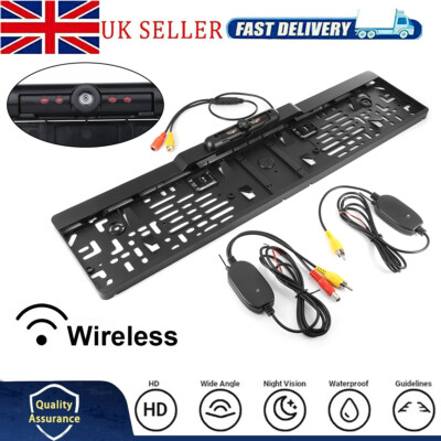 Universal Wireless Number Plate Reverse Camera Backup Kit Rear View ...