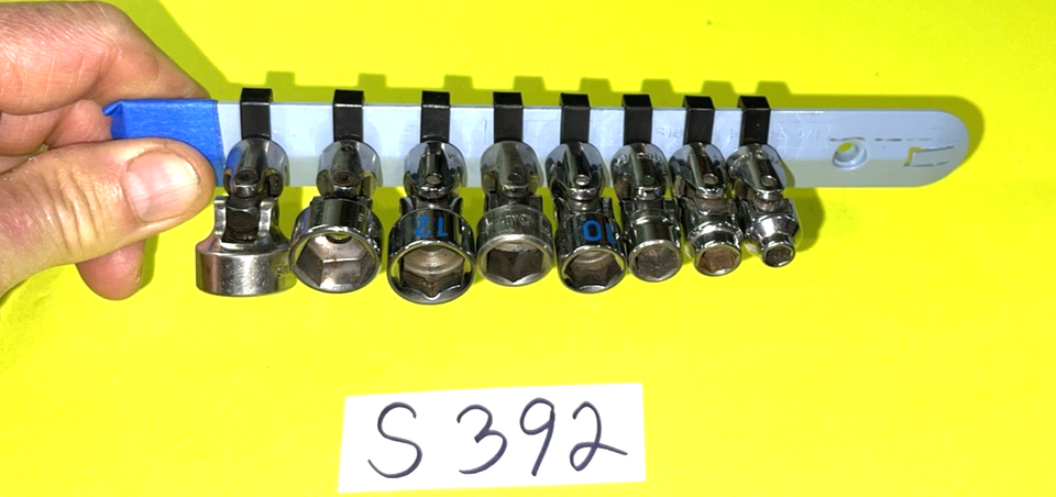 MATCO TOOLS 8 PIECE 1/4 DRIVE METRIC SHALLOW SWIVEL SOCKET SET 6-POINT ...