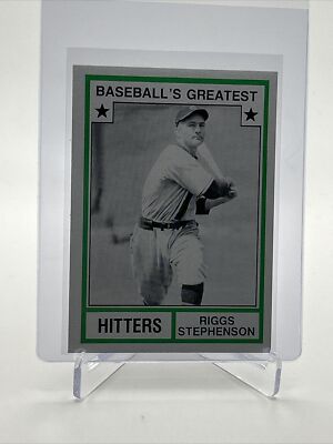 1982 TCMA Greatest Hitters Riggs Stephenson Baseball Card #25 Mint FREE ...
