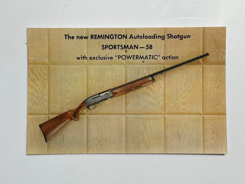 Vintage Remington Shotgun Advertising Sportsman 58 Promotional Postcard ...