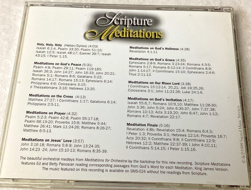 Scripture Meditations & Scripture Meditations 2 : Sacred Music Services, 2 CD's | eBay