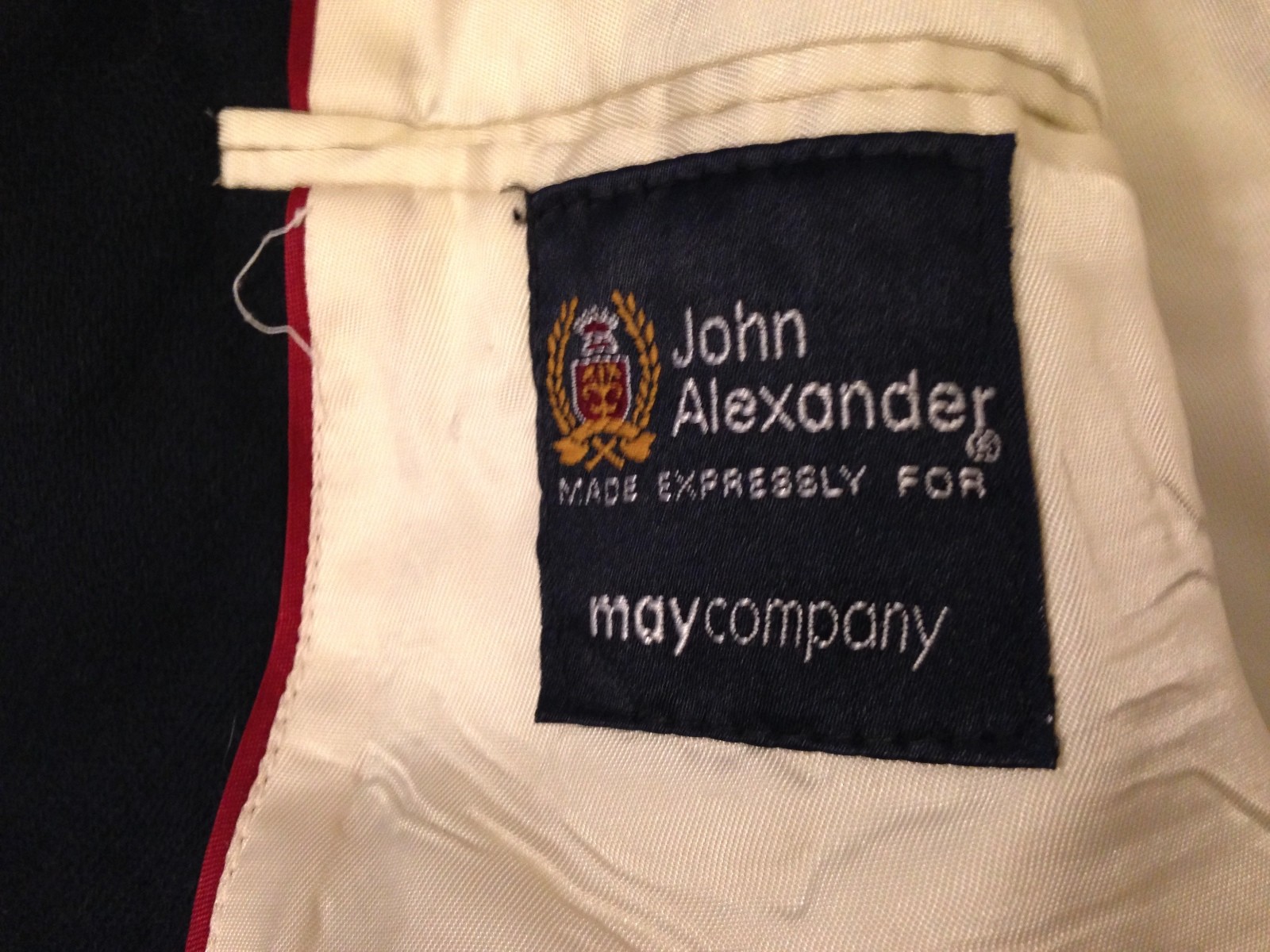 Men's John Alexander May Company Navy Blue Flannel Tw… - Gem