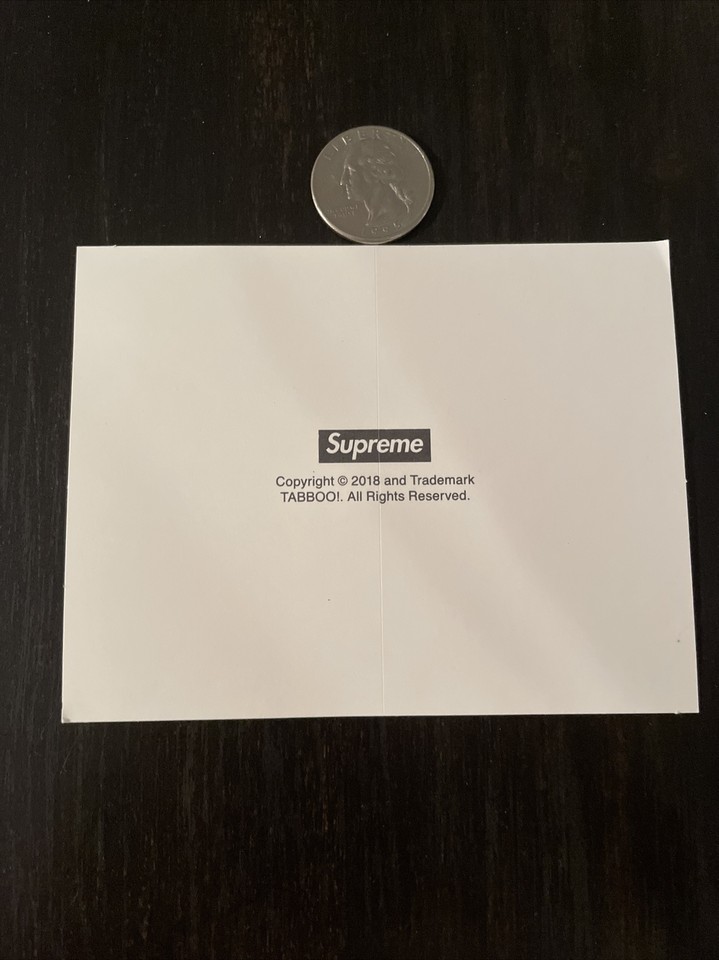 New Supreme New York Faces Taboo! Authentic Sticker FW2018 Decal | eBay