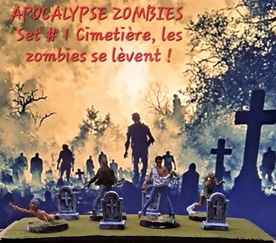 BD 3D, Figurines APOCALYPSE ZOMBIES Ep. 01-Cimetière, les zombies se ...