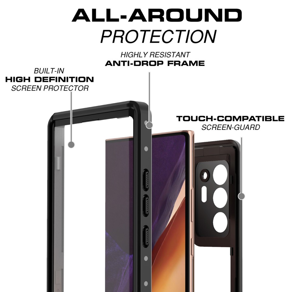 For Galaxy Note 20 /20 Ultra 5G Life Waterproof Shockproof Case Screen ...