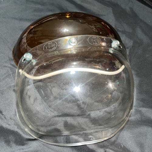 Vtg Helmet Face Shield & Amber Bubble Visor Snap On B&S FS-30 Grand ...