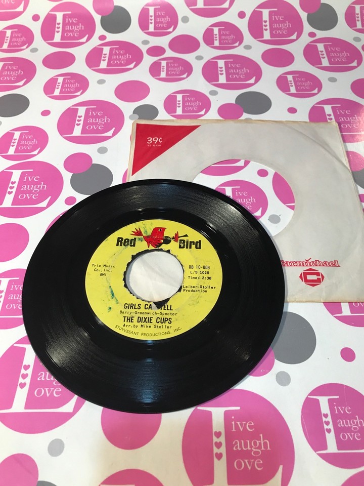THE DIXIE CUPS ~ GIRLS CAN TELL / PEOPLE SAY ~ RED BIRD 45 RPM RECORD ...