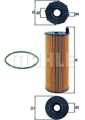 Mahle Oil Filter OX196/3D fits Audi A6 C6, 4F2 2.7 TDI quattro 3.0 TDI ...