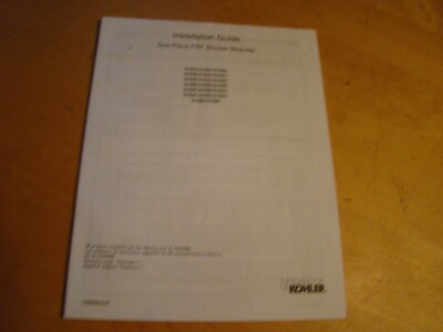 KOHLER FRP SHOWER MODULES INSTALLATION GUIDE MULTI-LANGUAGES | eBay