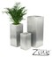 Zinc Silver Outdoor Planter Plant Pot Steel Metal Garden Indoor Inserts ...