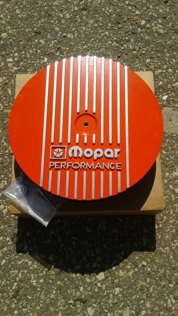 NOS MOPAR Performance Black Cast Aluminum 13" Air Cleaner Assembly 340 ...