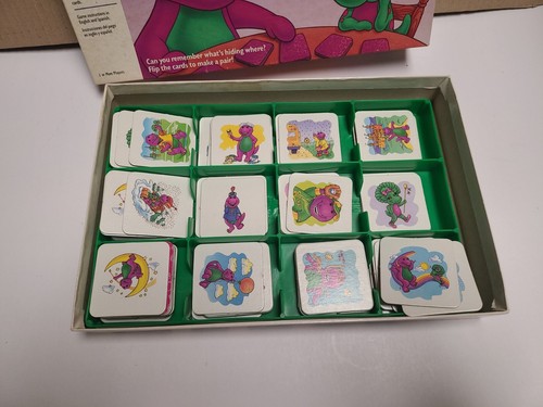 Vintage Barney Memory Matching Game 1993 Milton Bradley B28 for sale ...