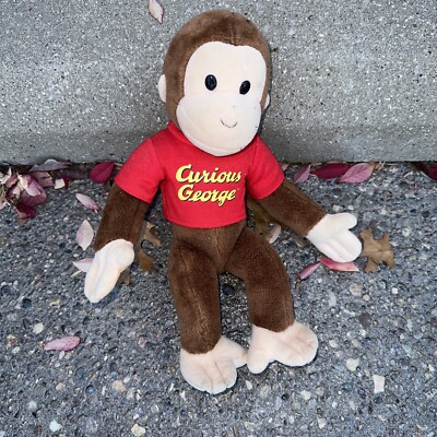 Vintage 18" Curious George Plush Red Shirt NEW w/GANZ Tag Margret & H.A ...