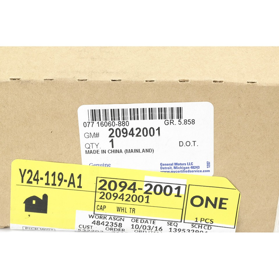 OEM NEW GM Genuine Wheel Hub Center Cap Chrome 2014-2020 Chevrolet GMC ...