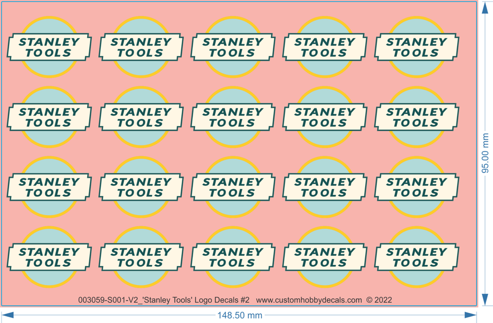 'Stanley Tools' Logo Decals #1 #2 - Water Decals | eBay