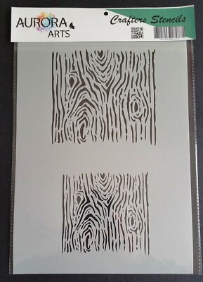 Stencil by Aurora Arts A4 tree bark Wood grain 190mic Mylar craft ...