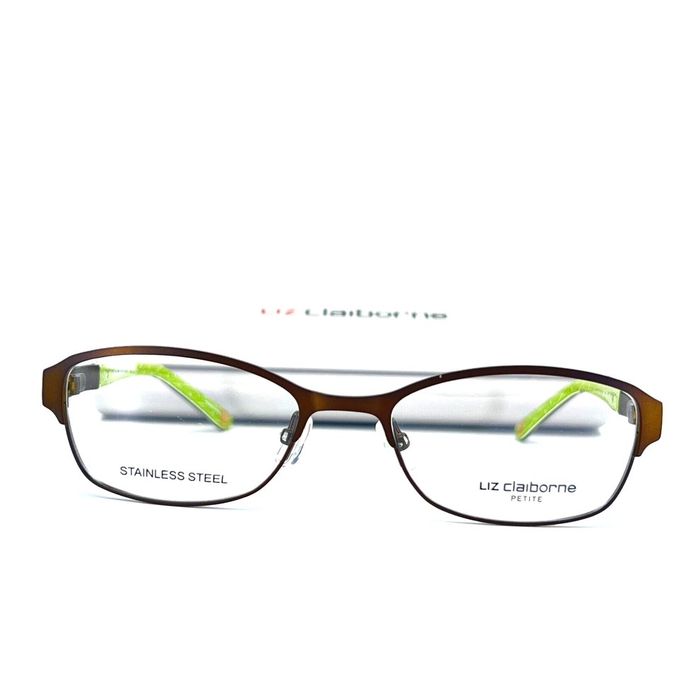 Liz Claiborne Eyeglasses L455 09Q Brown Rectangle Frames 48[]17 130 mm ...