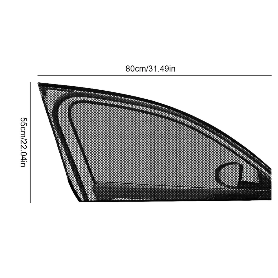 2 Pack Car Window Side Screen Sun Mesh Shade Cover Magnetic Sunshade ...