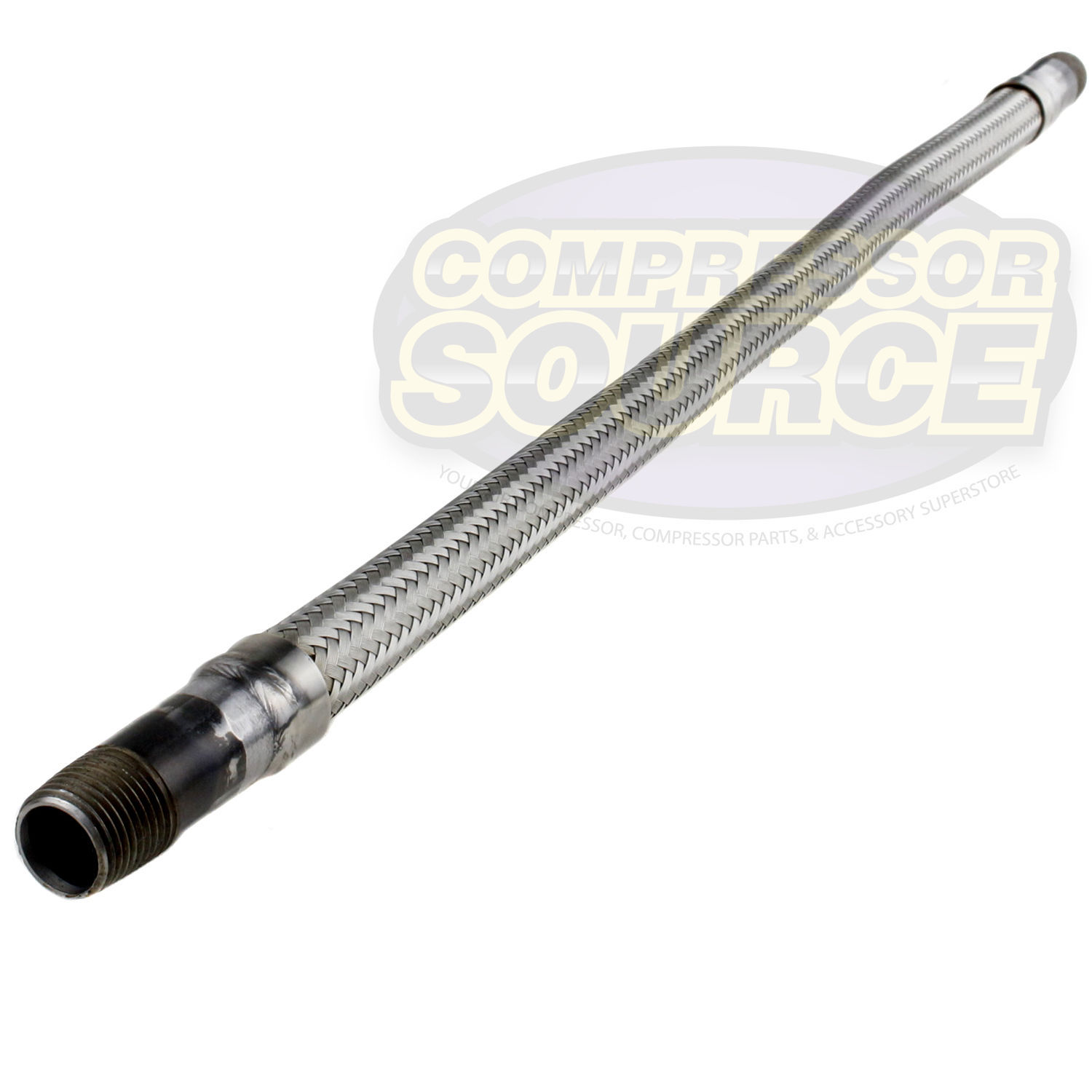 1/2" x 24" Stainless Steel Compressed Air Line Metal Flex Hose ...