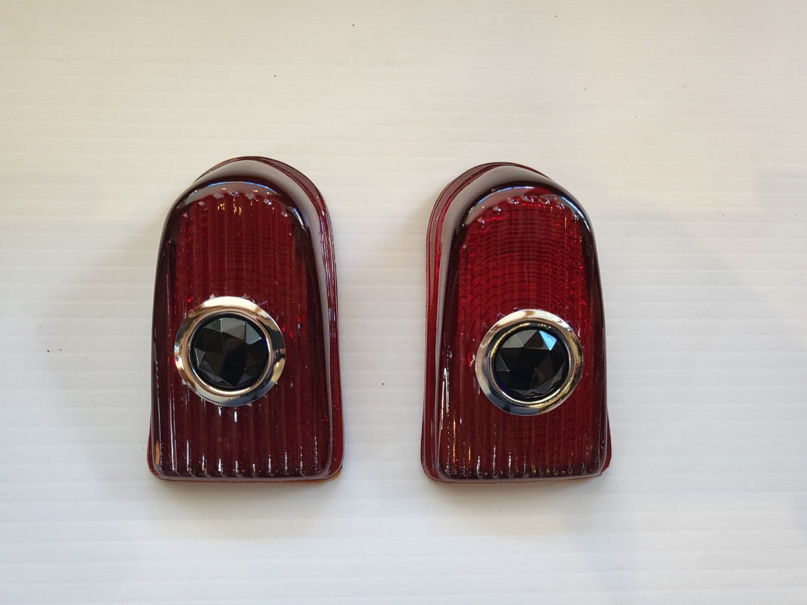 49 50 CHEV RED GLASS TAIL LIGHT LENSES W/ BLUE DOTS CHEVROLET 1949 1950 ...