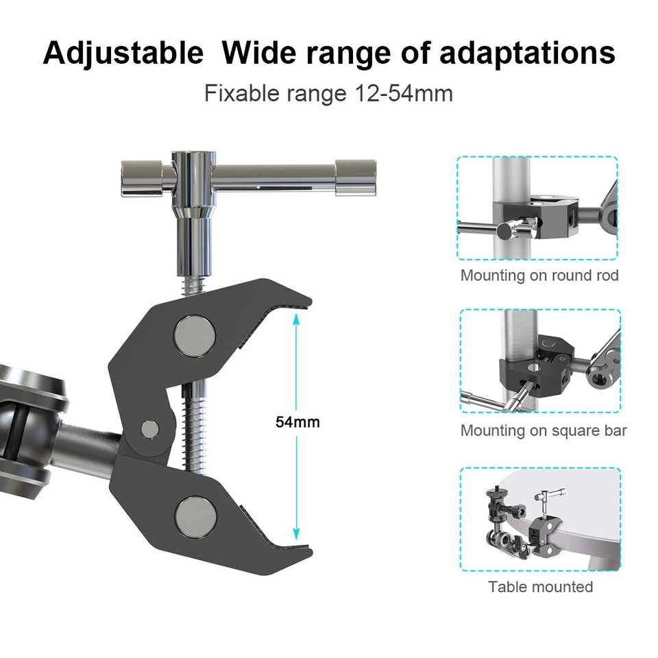 Action Camera Clamp Mount Aluminum Alloy Lightweight Action Camera ...