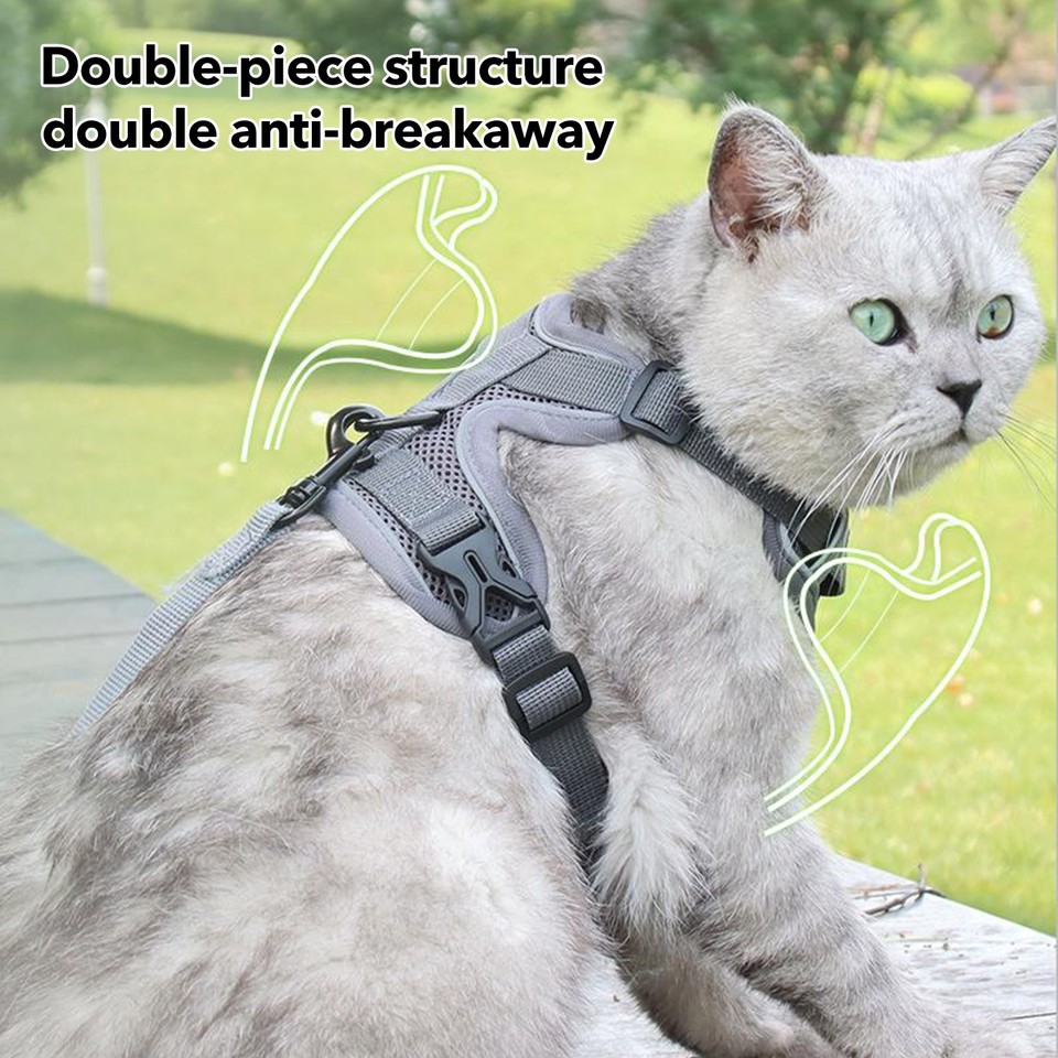 HBN Cat Harness & Leash Set for Walking, Escape Proof Soft Adjustable ...