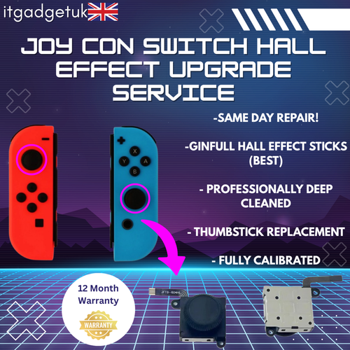 Switch Joy-Con Controller Hall Effect Joystick UPGRADE - No Stick Drift ...