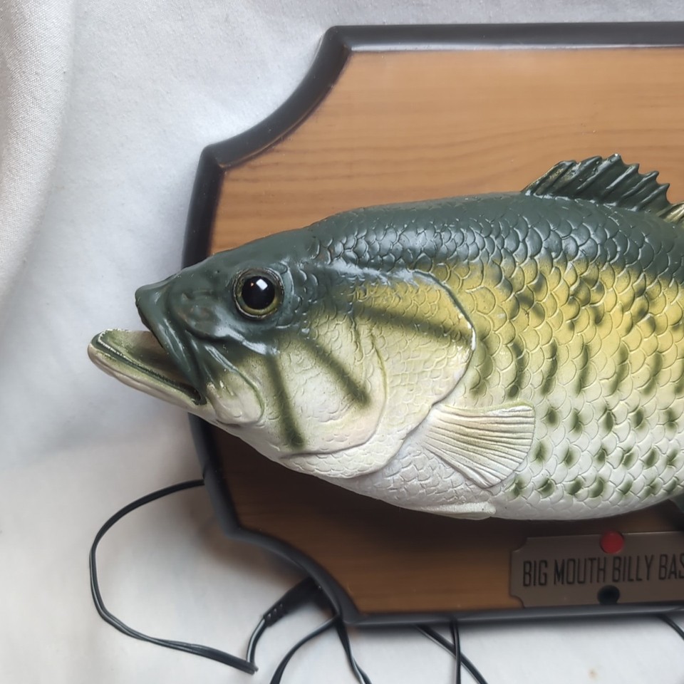 Big Mouth Billy Bass Singing Fish Wall Plaque 1999 Gemmy Mouth Won't ...