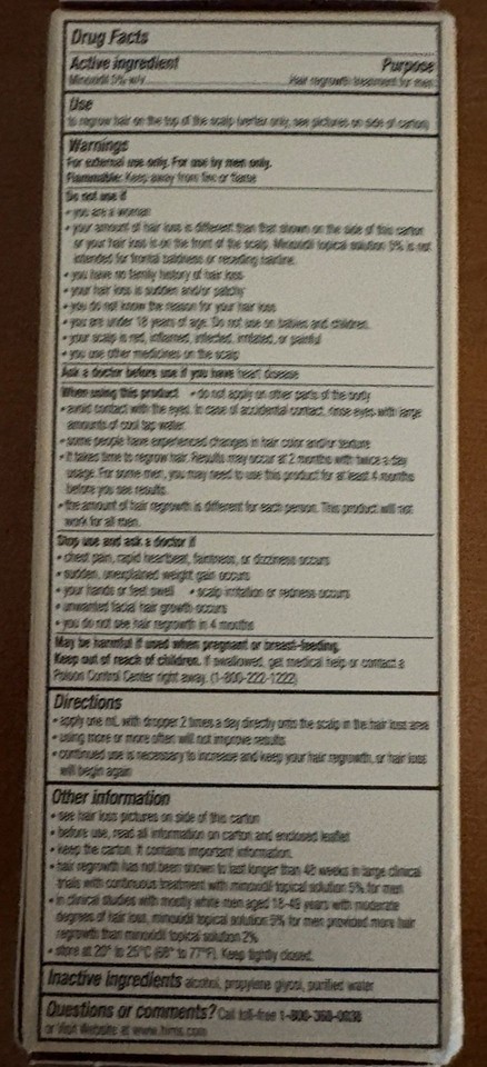 HIMS Minoxidil 5% Topical Solution Hair Loss Regrowth Treatment | eBay