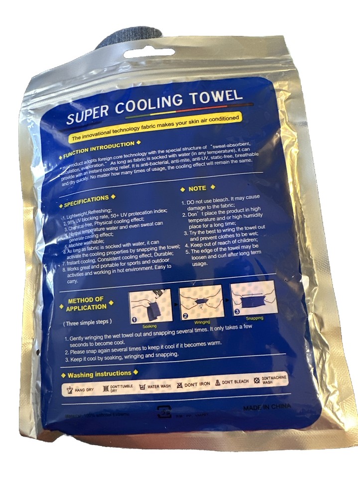 Cool Towel Cooling Effect, Sweat-Absorbent Super Cooling Towel - Orange ...