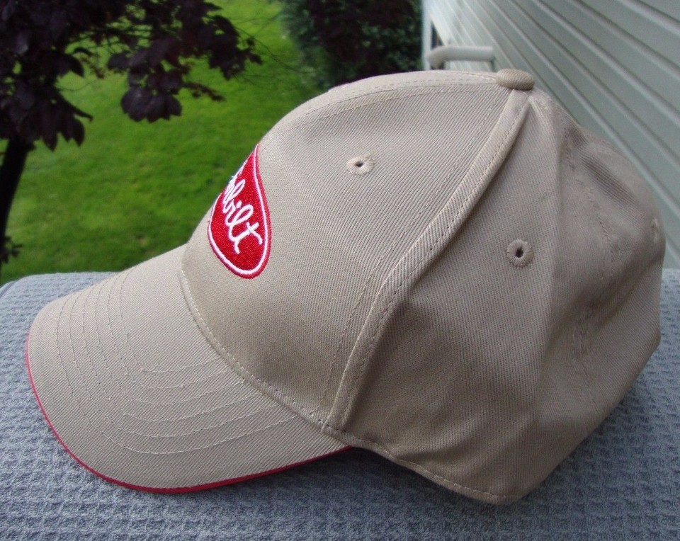 Peterbilt Baseball Cap Hat Velcro Back Khaki Red Hunter's Truck Sales ...