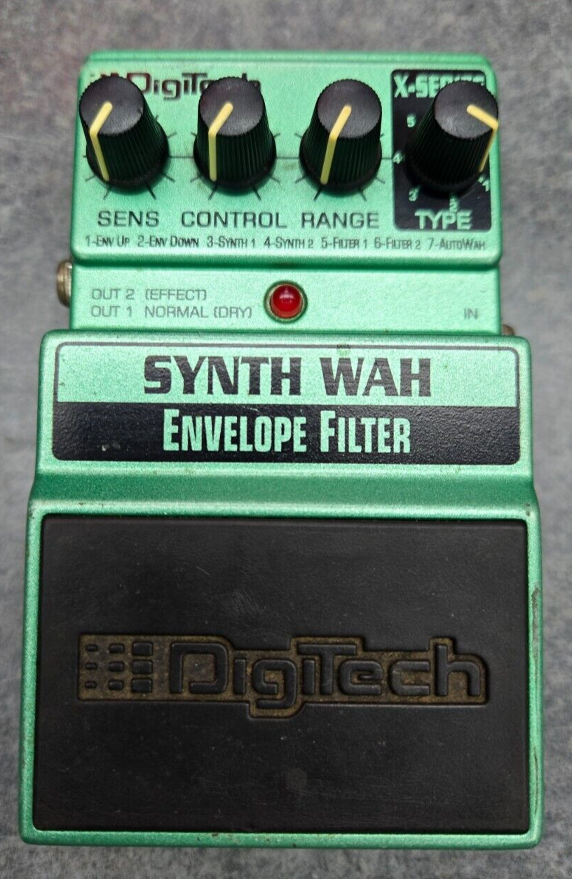 Digitech Synth Wah Envelope Filter Guitar Effects Pedal Green Good- | eBay