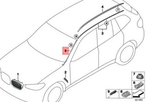 Genuine BMW X3 G01 G08 X3 18d TX11 TX12 Drip Moulding Right 51137399032 ...