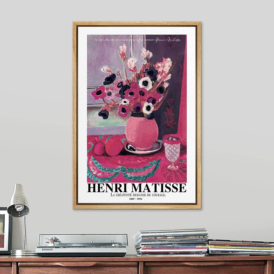 Wall26-Henri Matisse Botanical Flower Framed Art Print Canvas Wall Art ...