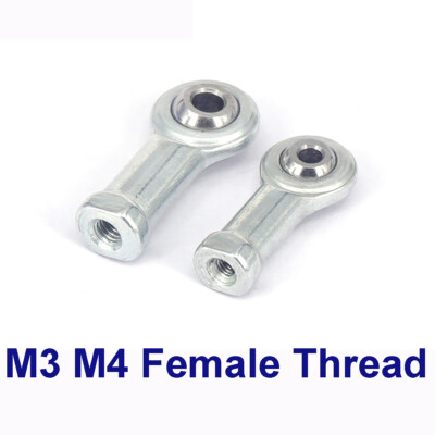 3mm 4mm Female Thread Rod End Joint Bearing Metric M3 M4 Fish Eye Rod ...