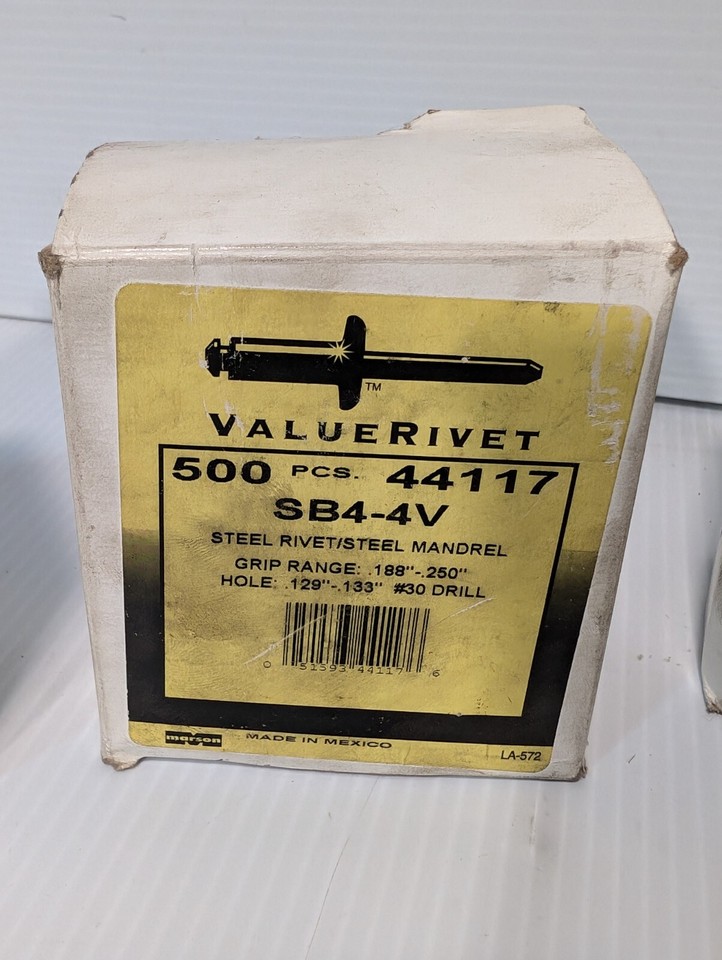 Lot of 4 boxes of Marson-Klik Value Rivet SB4-2V/3V/4V & AB4-6AV | eBay