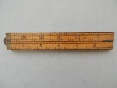 Vintage Stanley Boxwood & Brass 24" Folding Ruler #84 NICE | eBay