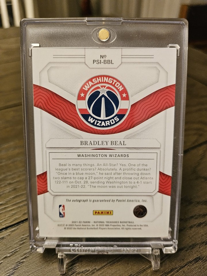 2021-22 National Treasures Peerless Signatures BRADLEY BEAL Auto /49 ...